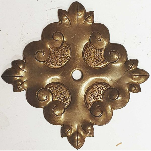 Rosette, Messing ziselliert, getrieben und patiniert, handgefertigt ...
