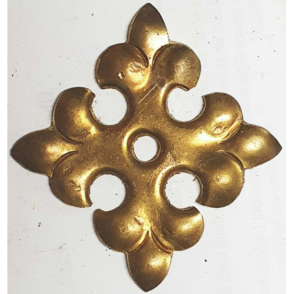 Rosette, Messing ziselliert, getrieben und patiniert, handgefertigt ...