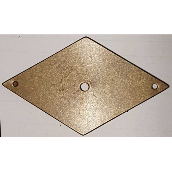 Rosette, Raute Messing handgefertigt und patiniert, antik, alt ...