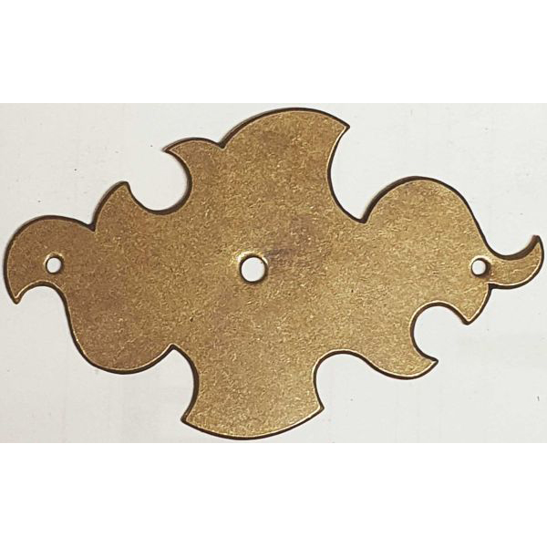 Rosette, Messing handgefertigt und patiniert, antik, alt, Einzelstück ...